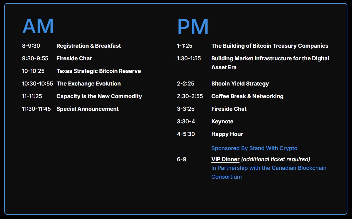 North American Blockchain Summit 2025 2940 Binkley Ave Dallas Tx